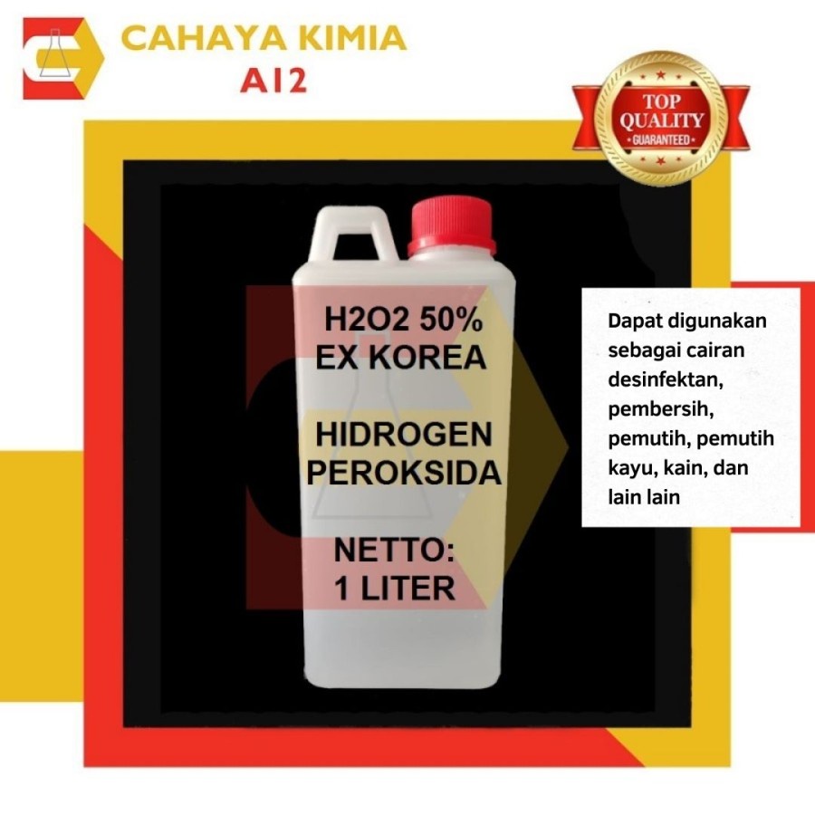 Jual H2O2 50% Hidrogen Peroksida 1 Liter-Hydrogen Peroxide | Shopee ...