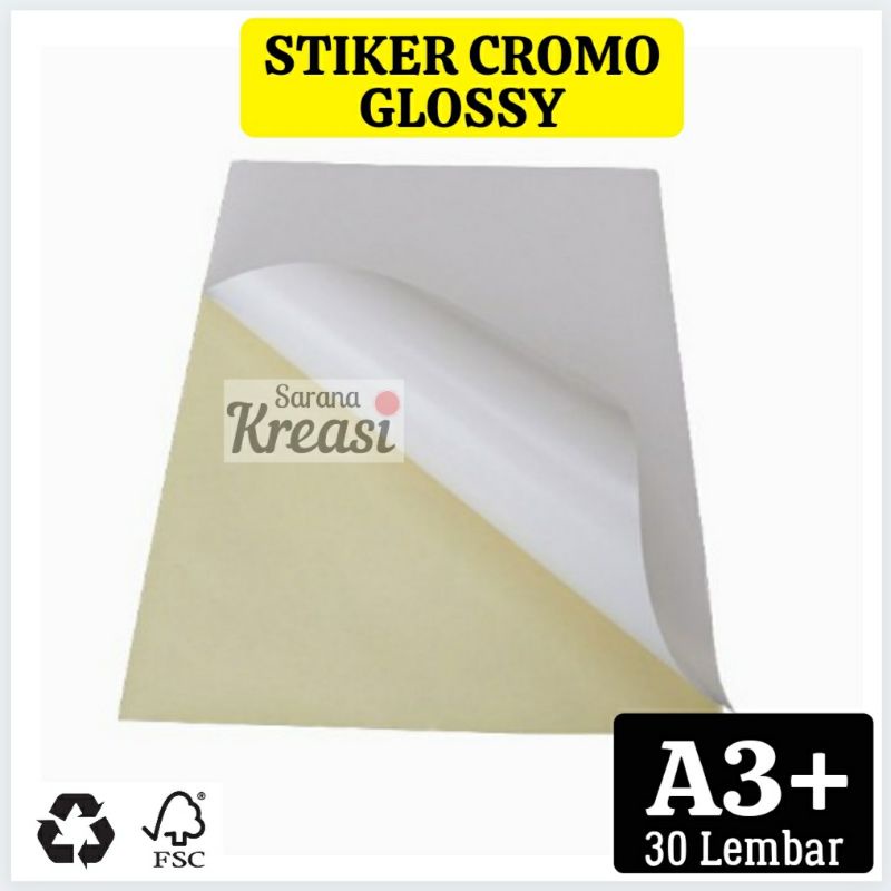 Jual Sticker Cromo A3+ Isi 30 Lembar - Kertas Stiker Label Cromo Glossy ...
