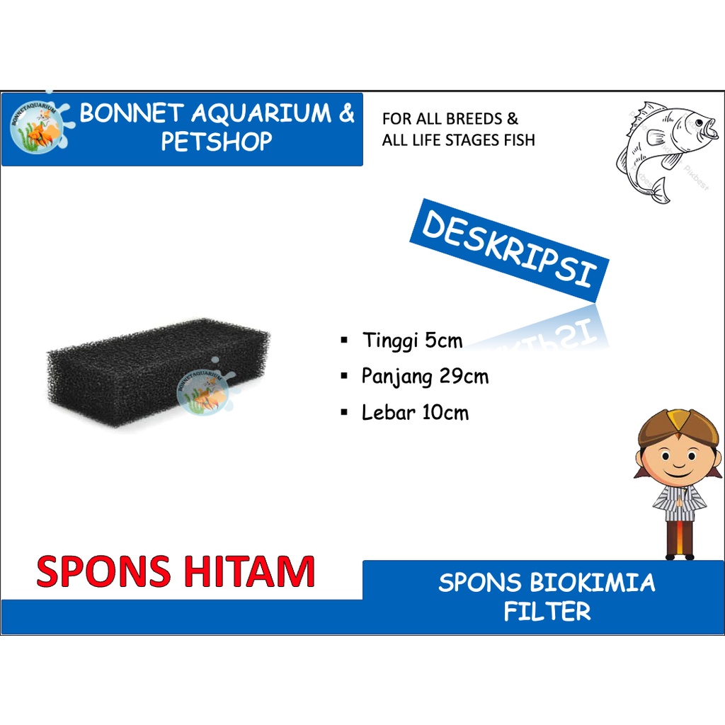 Jual SPONS HITAM BIOKIMIA FILTER UNTUK AQUARIUM | Shopee Indonesia