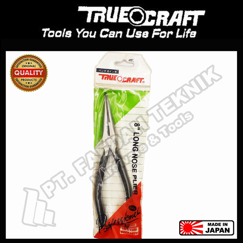 Jual Tang Runcing / Longe Nose Plier 8 inch Item No.418C Truecraft ...