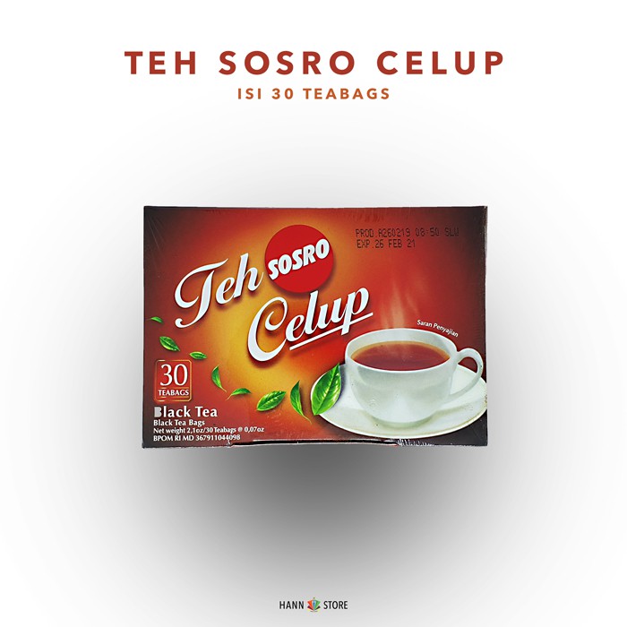 Jual TEH CELUP SOSRO KOTAK ISI 30 TEABAGS SACHET SEDUH | Shopee Indonesia