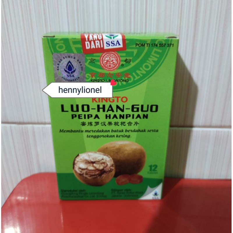Jual Kingto luo han Guo peipa Hanpian(obat batuk permen luo Han Kuo ...