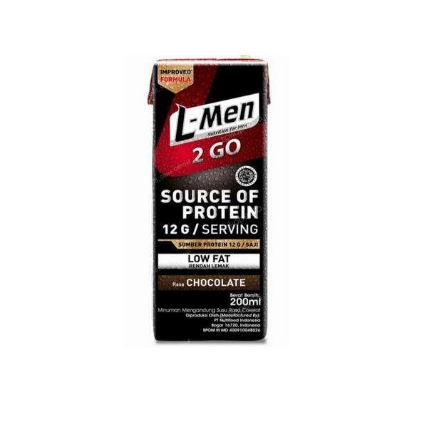 Jual L-Men Gain 2 Go Whey Protein Chocolate 200 mL | Shopee Indonesia