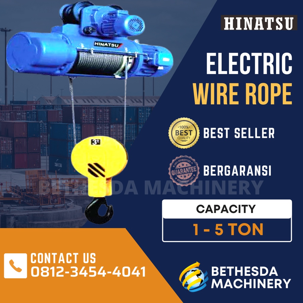 Jual Katrol Otomatis 2000kg Hinatsu Hoist Wire Rope | Shopee Indonesia