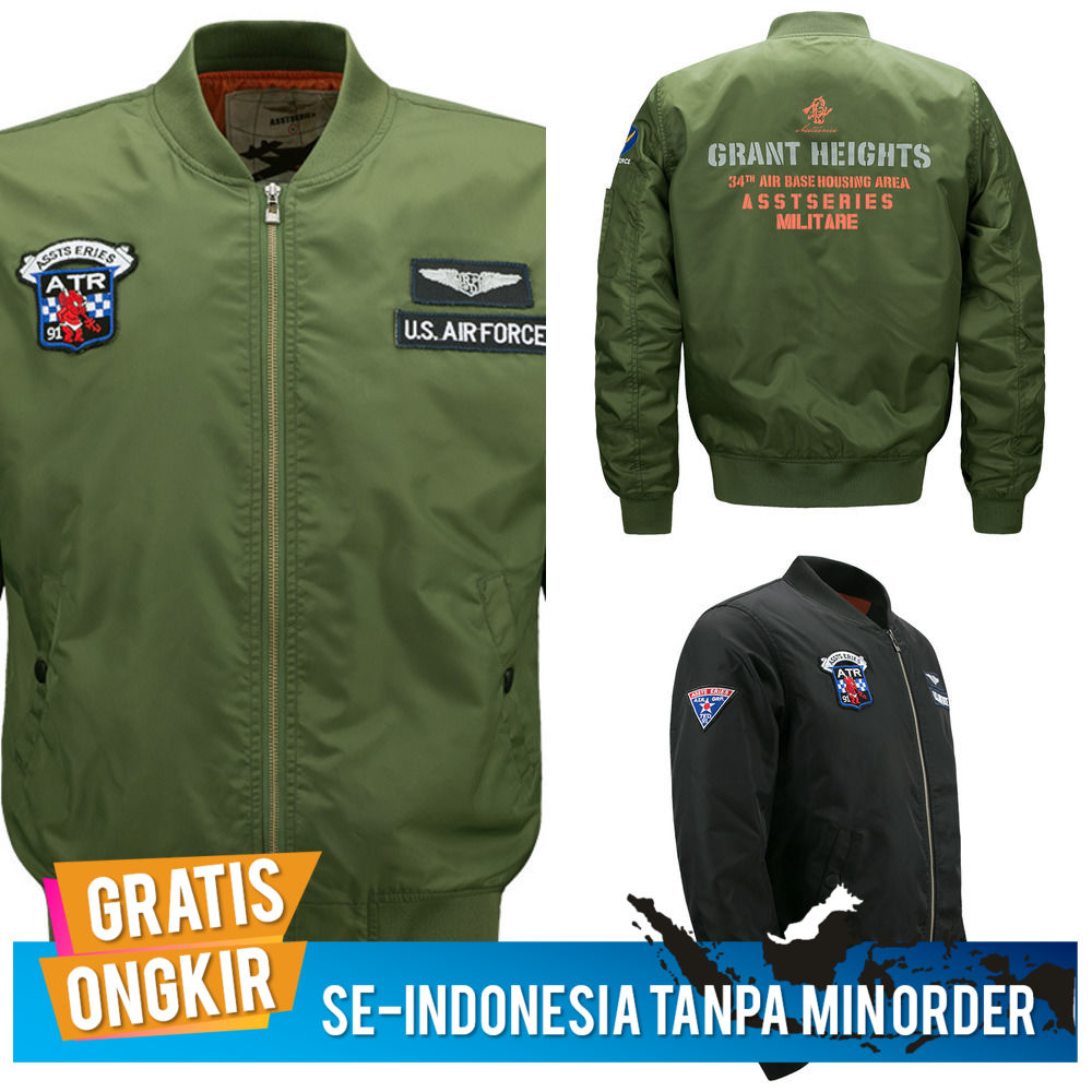 Jual Jaket Pria Jaket Pria Ma01 Pilot Bisbol Seragam | Shopee Indonesia