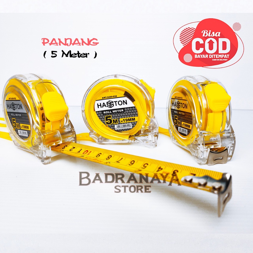 Jual Meteran Roll Transparan Rol Meter Bening Plat Besi Roll Meter ...