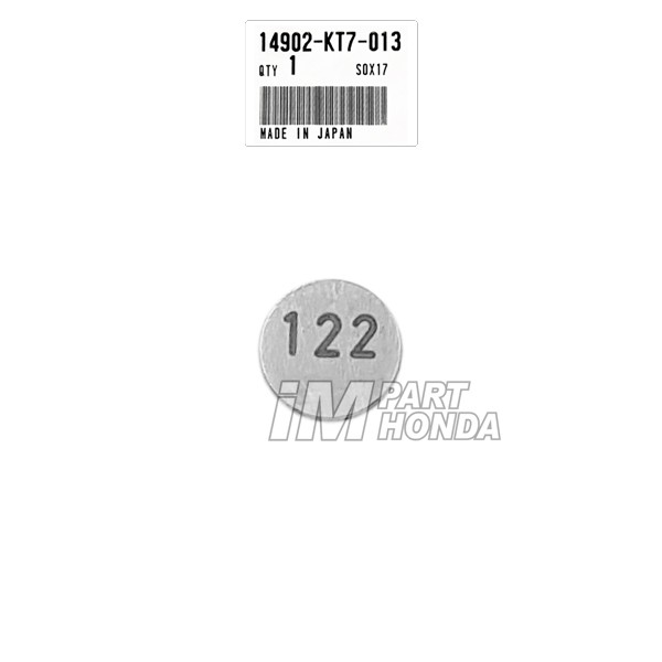 Jual 14902-KT7-013 Shim Tappet 122 1.225 Sonic Supra CB CBR 150 R GTR ...