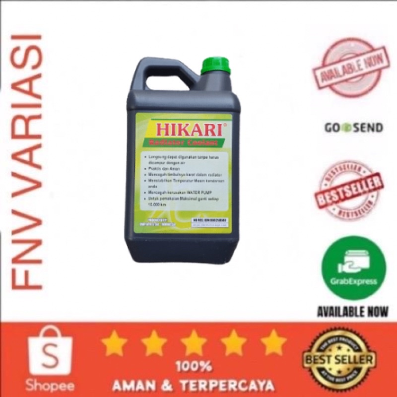 Jual Air Radiator / Radiator Coolant HiKARI Hijau Dan Merah 5 Liter ...