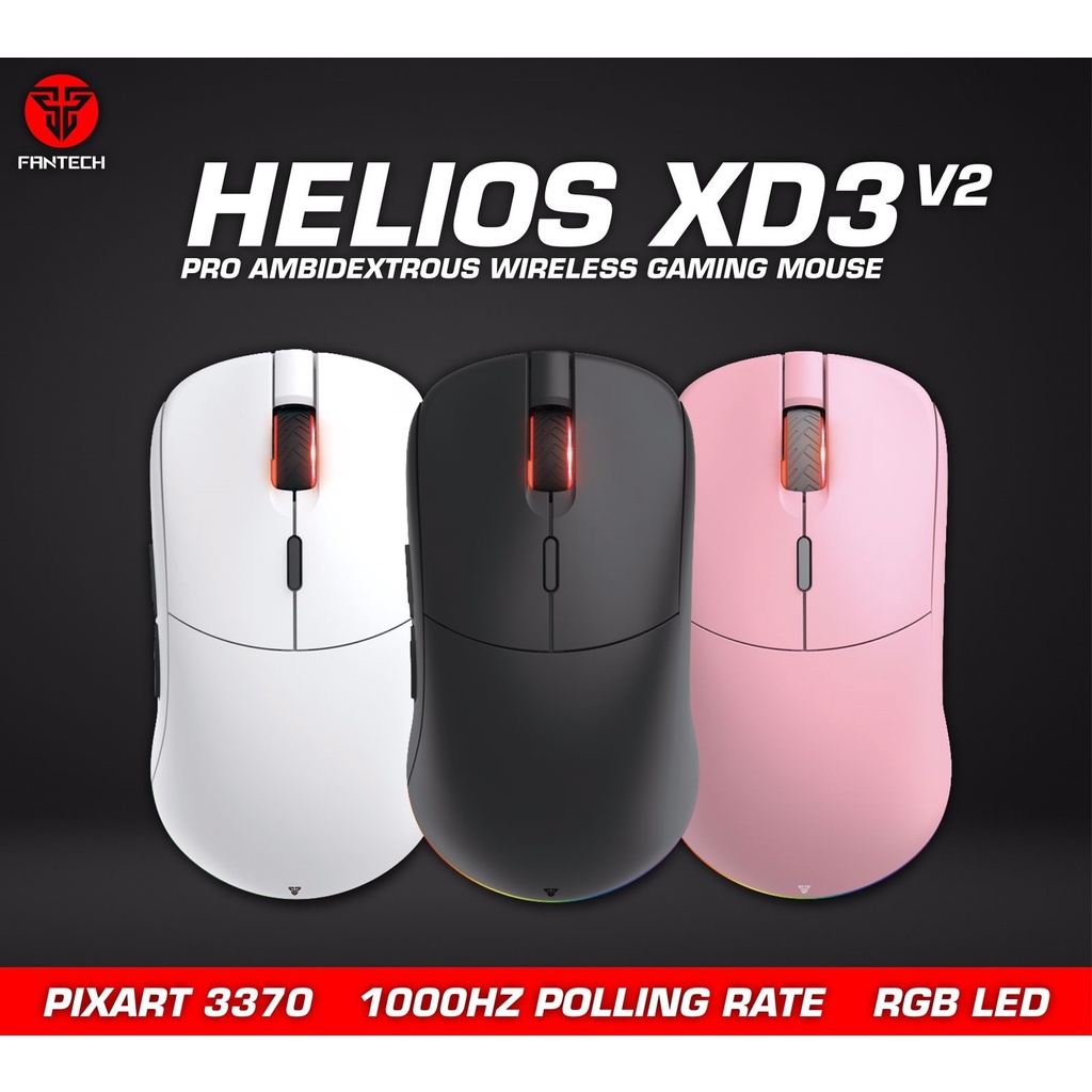 Jual FANTECH HELIOS XD3 V2 WIRELESS RGB GAMING MOUSE | Shopee Indonesia