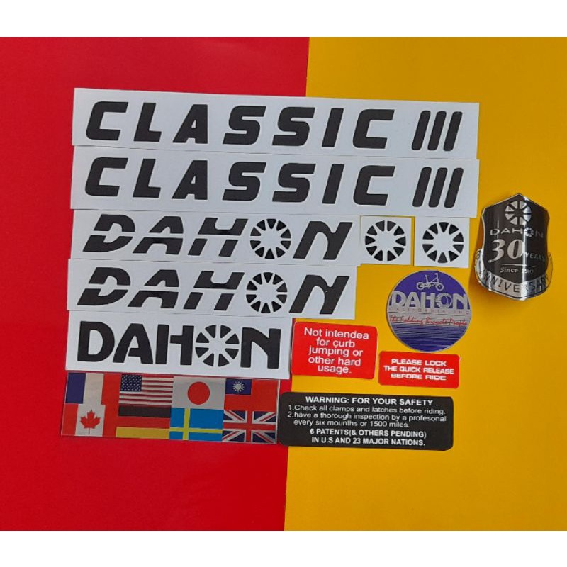 Jual Custom Emblem Sepeda Dahon 30th + Stiker Sepeda Dahon Classic III ...