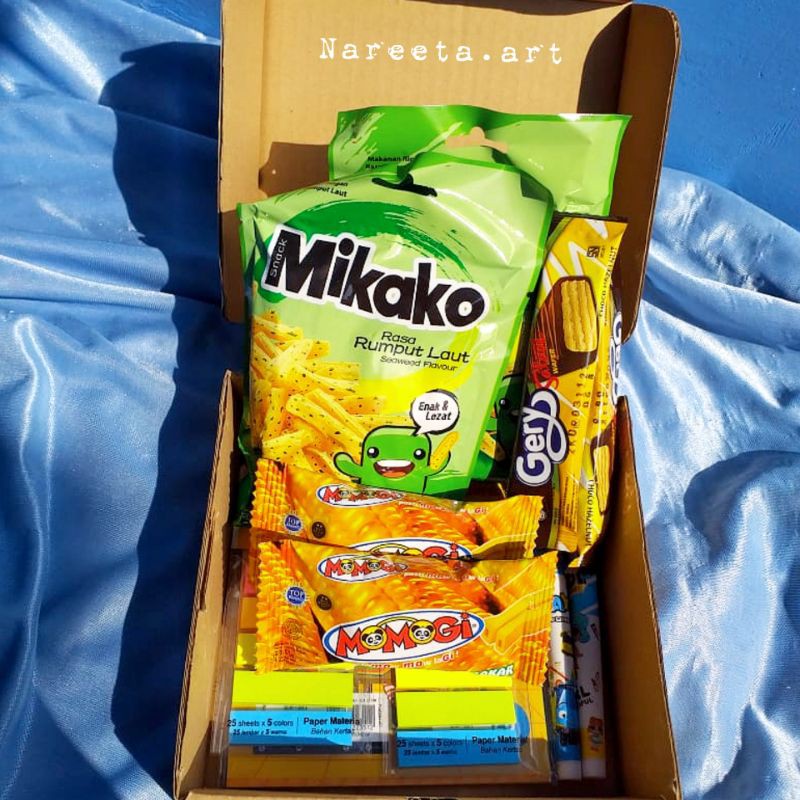 Jual SNACK BOX MIX ALAT TULIS || SNACK BOX RANDOM || KADO ULANG TAHUN ...