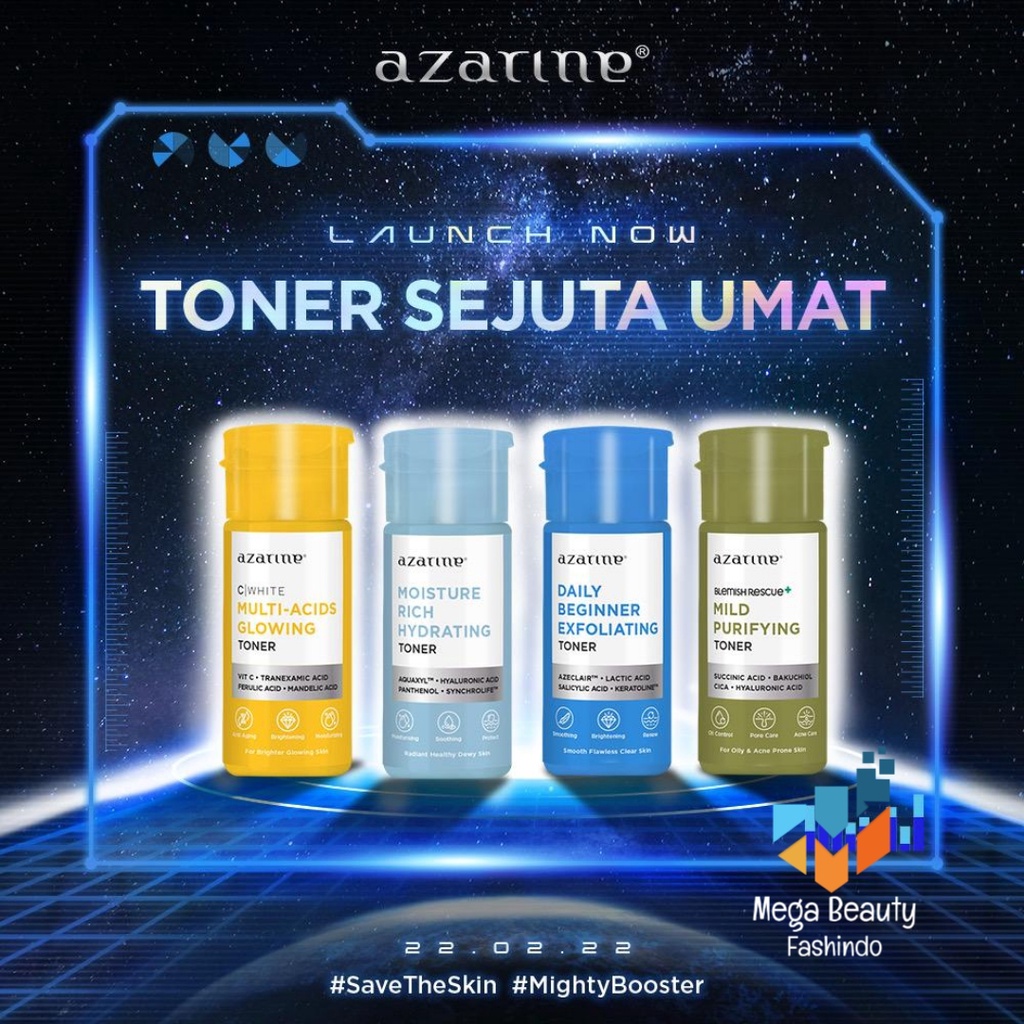 Jual Azarine Toner Series Daily Beginner Exfoliating | Moisture Rich ...