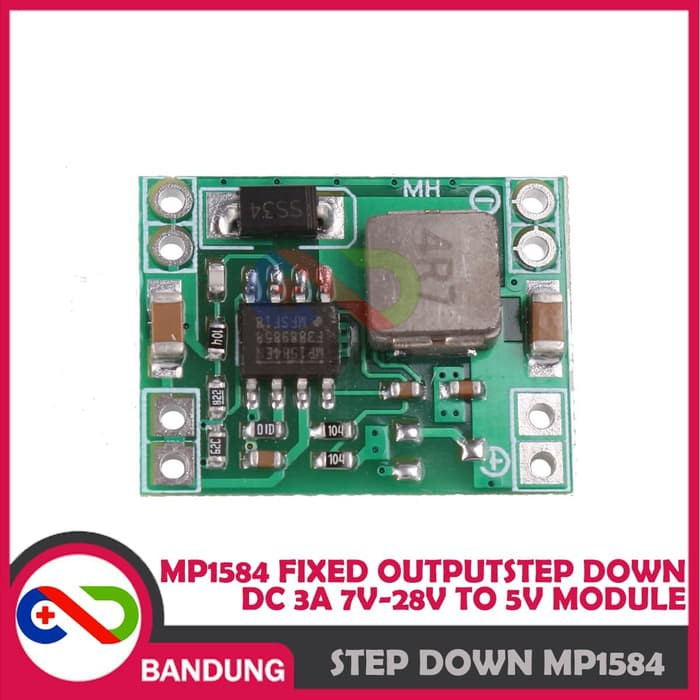 Jual MP1584 SMALL FIXED OUTPUT STEP DOWN DC 3A 7V-28V TO 5V MODULE ...