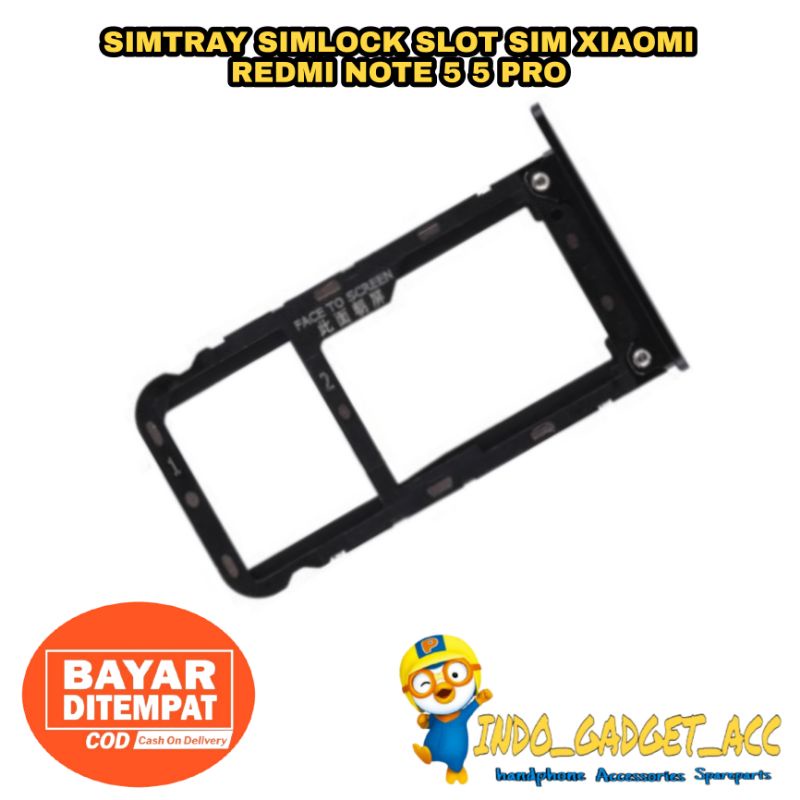 Jual SIMLOCK SIM HOLDER SIMTRAY SIM SLOT DUDUKAN KARTU XIAOMI REDMI NOTE 5 / NOTE 5 PRO | Shopee ...
