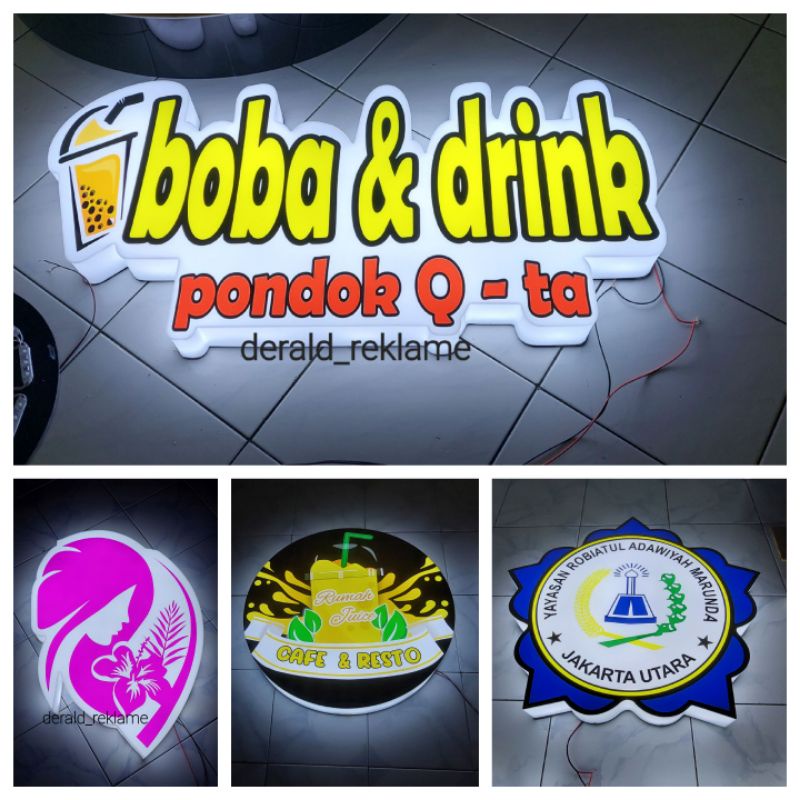 Jual logo akrilik nyala ( satu muka / sisi ) | Shopee Indonesia