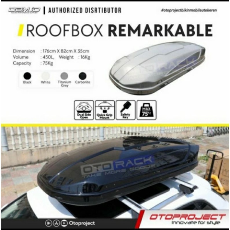 Jual ROOF BOX REMARKABEL KAPASITAS 450 LITER | Shopee Indonesia