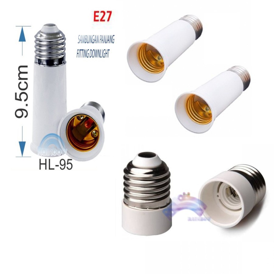 Jual Sambungan Fitting Lampu Downlight Panjang Extension E27 | Shopee ...