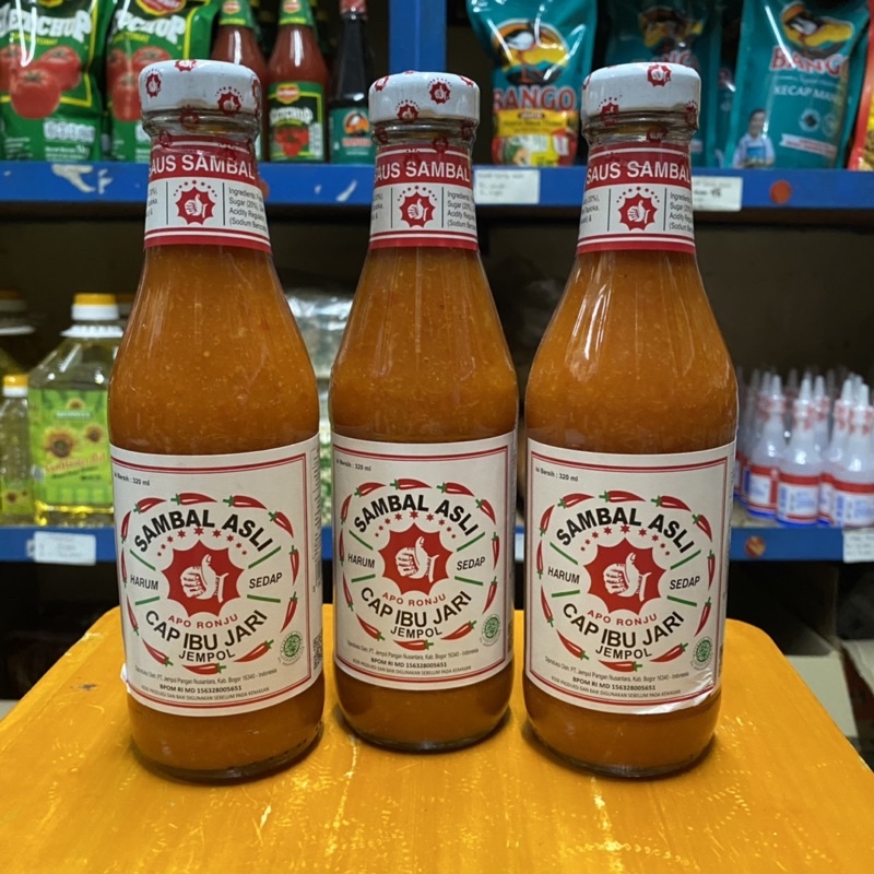 Jual (320ml) Sambal cap ibu jari/ sambal asli cap jempol/ Sambal asli ...