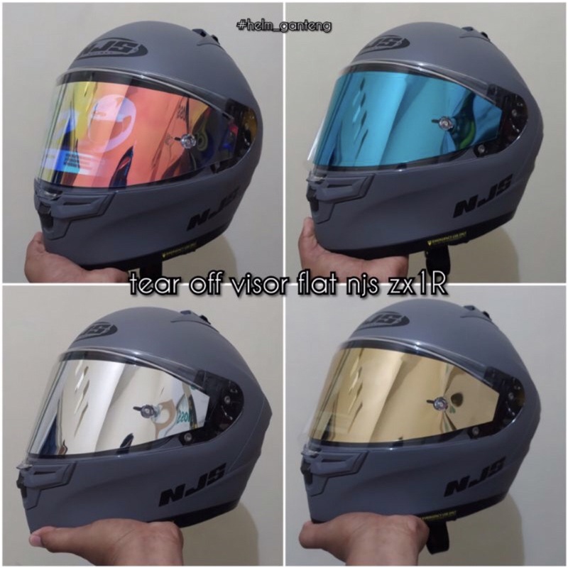 Jual TEAR OFF TO Visor Helm NJS ZX1R GT Versi1 Versi2 IRIDUM COLOR ...
