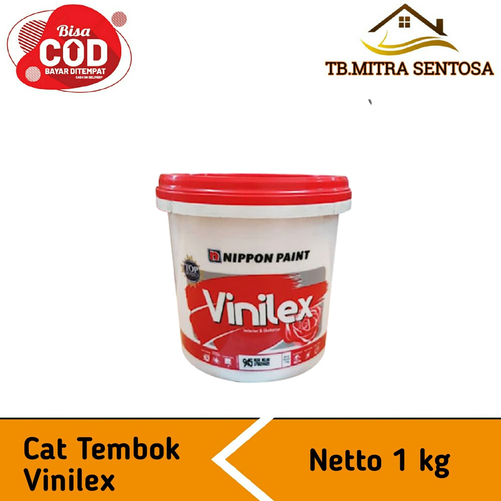 Jual CAT VINILEX INTERIOR EKSTERIOR 1 KG VINILEX 300 PUTIH KEMBANG Original nippon paint ...