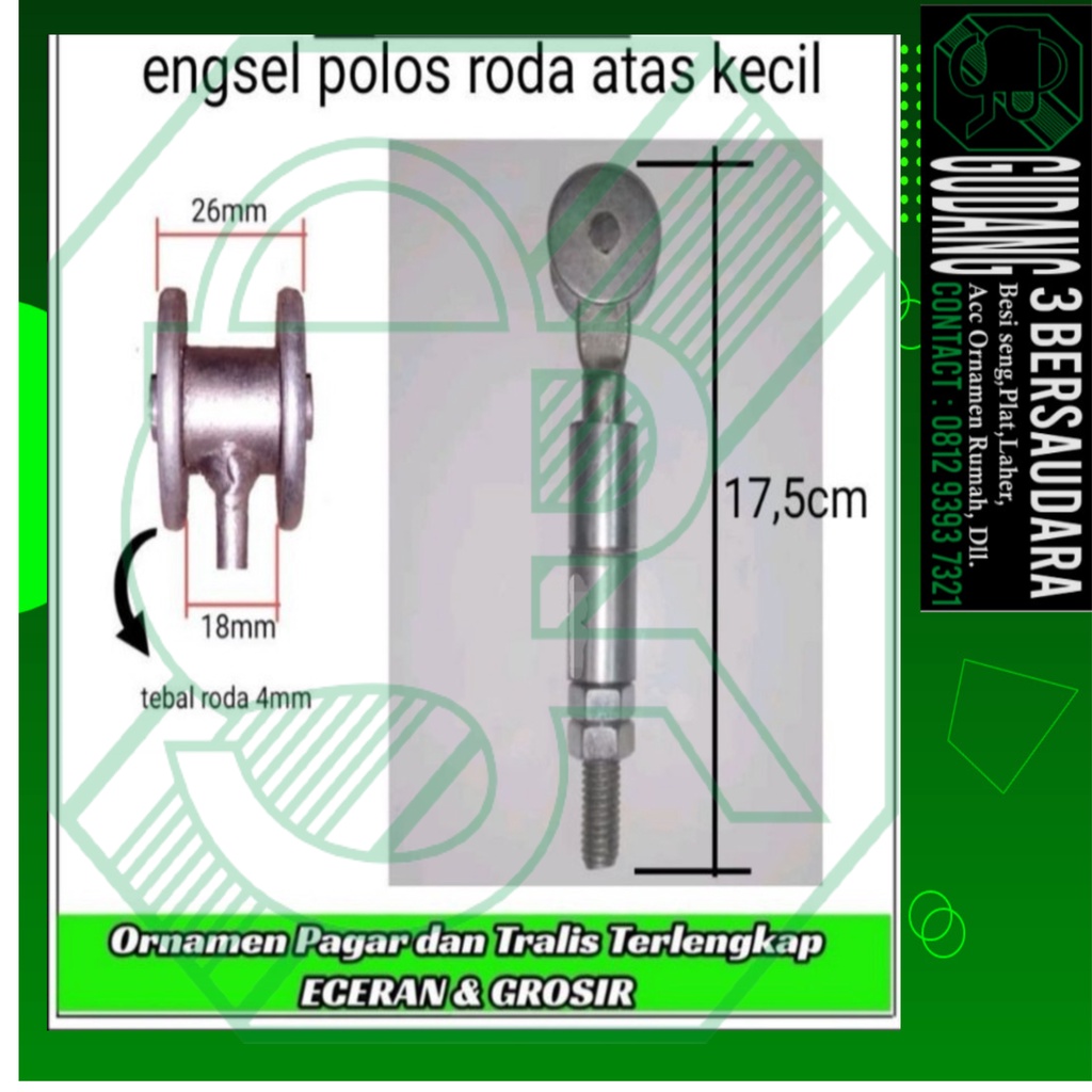 Jual Engsel roda atas handerson KECIL/Roda hasky roda pintu lipat pintu ...