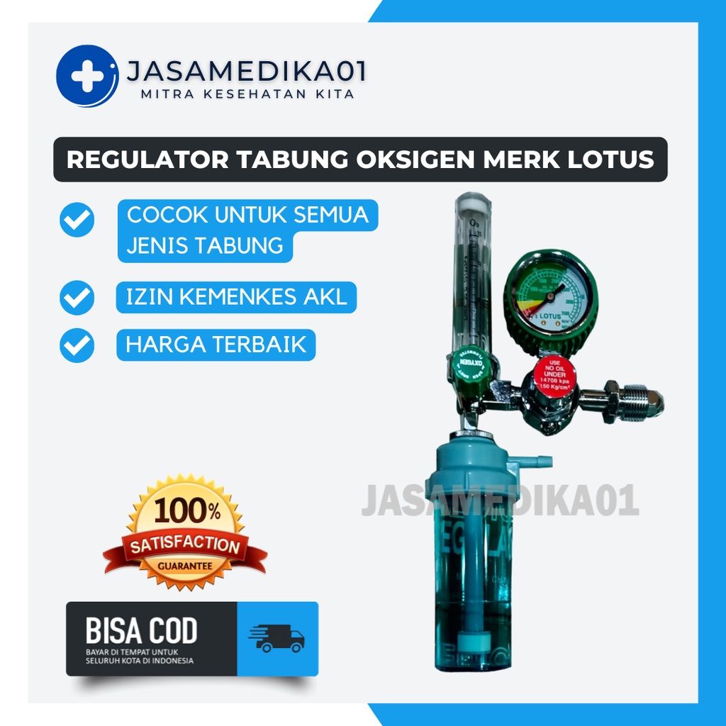 Jual Regulator Medis Oksigen Merk LOTUS ASLI Bergaransi Alat Medis ...