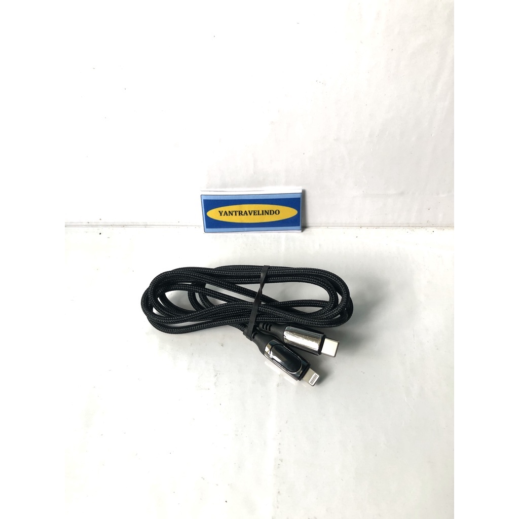 Jual KABEL USB C TO LIGHTNING WITH DISPLAY FAST CHARGING 30 W WATT ...