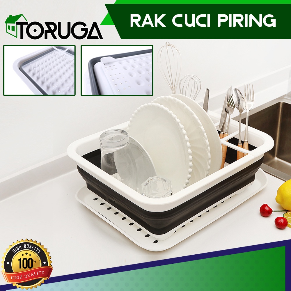 Jual RAK CUCI PIRING BASKOM LIPAT PENGERING MANGKOK GELAS SENDOK DAPUR ...