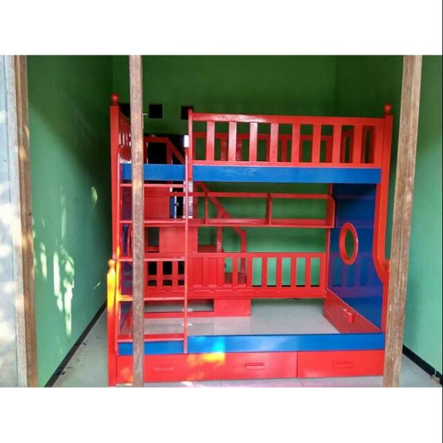 Jual Ranjang Susun Anak Jepara Warna Merah Shopee Indonesia