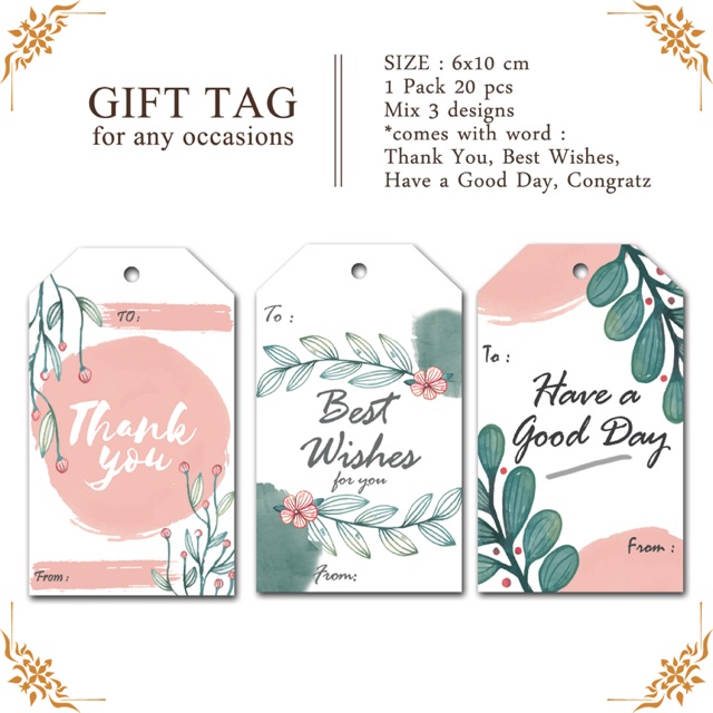 Jual Fancy Gift Tag (20 pcs) | Shopee Indonesia