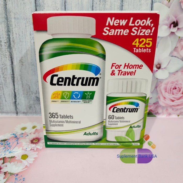 Jual Centrum Adults Under 50 - 365+ 60 Tablets ( Isi 425 ) | Shopee ...
