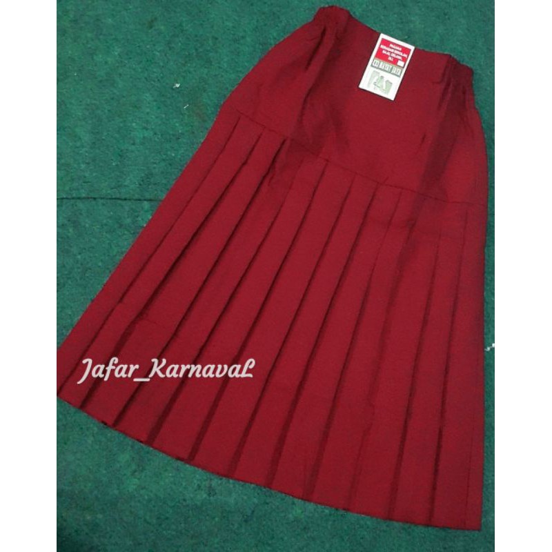 Jual SERAGAM SEKOLAH ROK SD PANJANG MERAH REMPEL LIPIT SERAGAM ANAK SD MERAH ROK SD TURUN ...