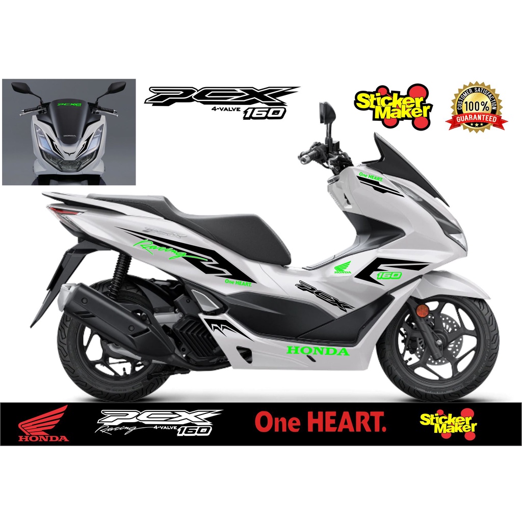 Jual stiker pcx 160 sticker cutting bodi honda pcx 160 putih new #04 ...
