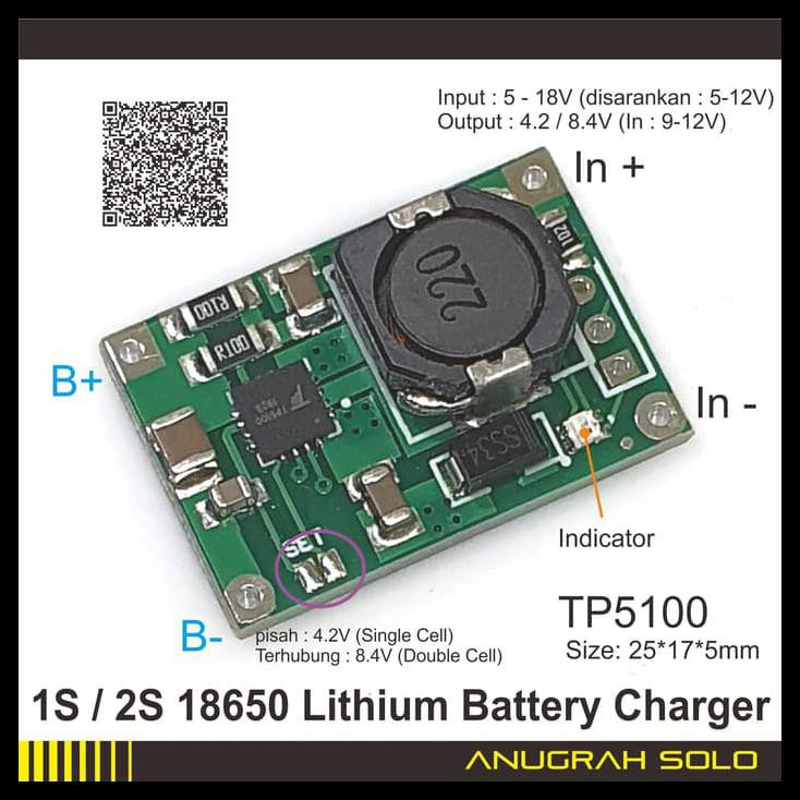 Jual Tp5100 Single / Double Cell Lithium Battery Charger Tp4056 Upgrade | Shopee Indonesia