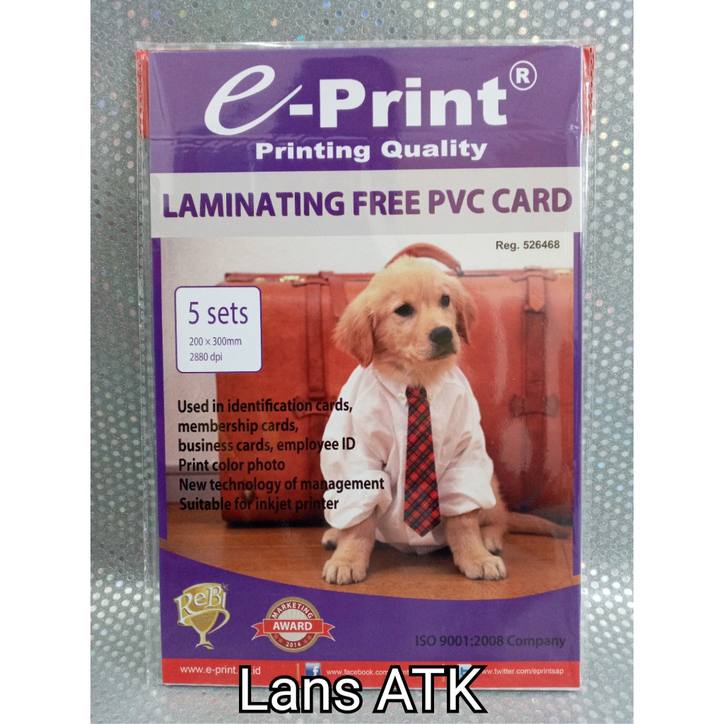 Jual Kertas Laminating Free PVC Card e-Print ID Card Paper | Shopee ...