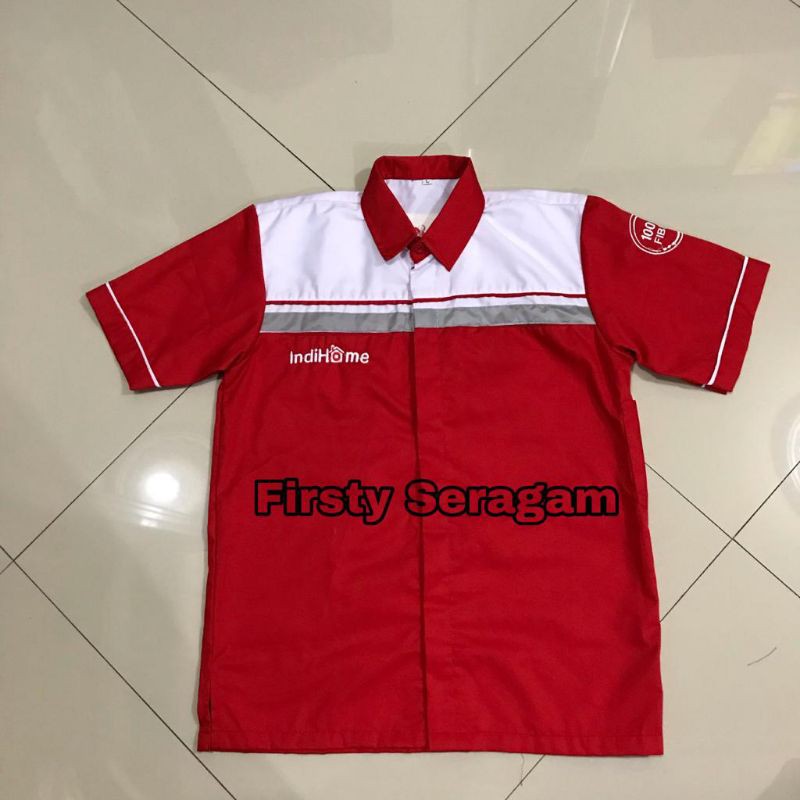 Jual Seragam indihome bisa tambah bordir nama pt seragam indihome 100% ...