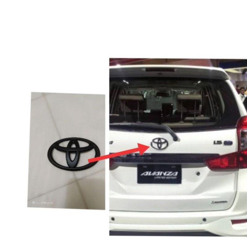 Jual emblem logo toyota avanza bagasi warna hitam dop original ready ...