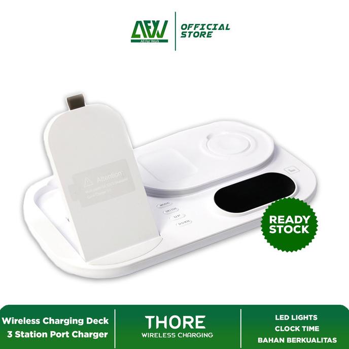 Jual THORE Wireless Charging Deck 3 Station Port Charger - AFW ready ...