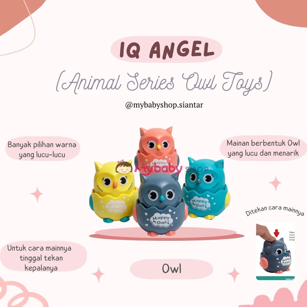 Jual IQ ANGEL HAPPY OWL TOYS MAINAN ANAK MELATIH MOTORIK ANAK/ Mainan ...