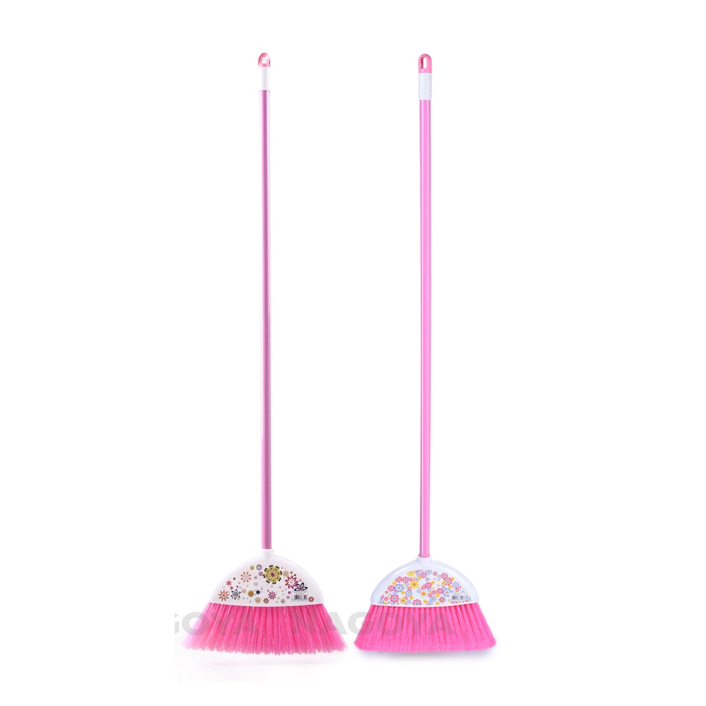 Jual MyHomey Sapu Nilon Bunga Sapu Plastik warna Sapu Lantai Broom pink ...