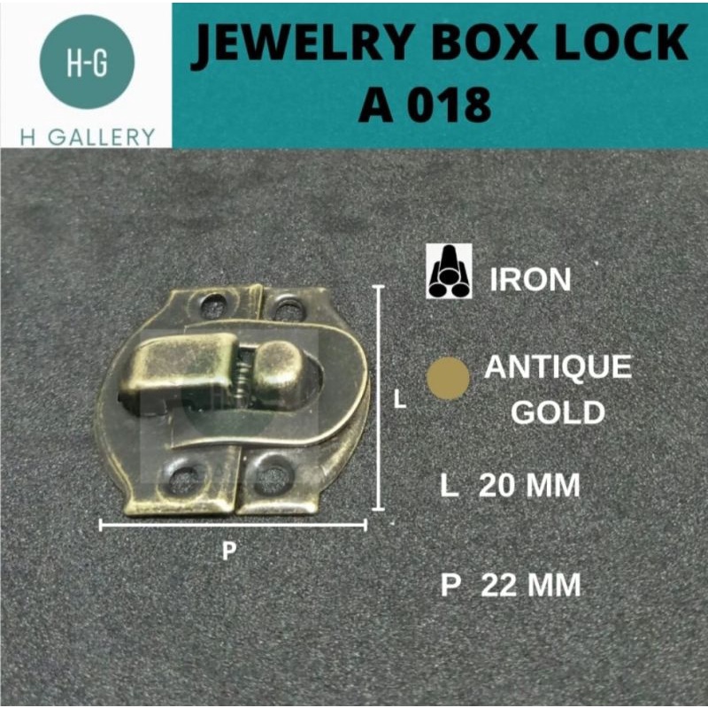 Jual KUNCI PENGAIT KOTAK, PENGUNCI BOX HANTARAN, JEWELRY BOX LOCK ...