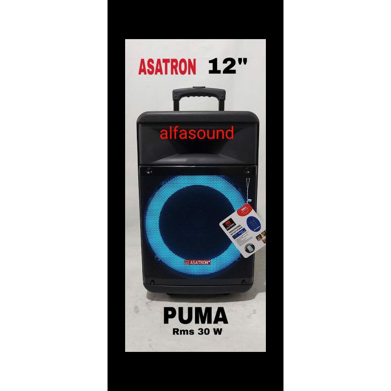 Jual SPEAKER ASATRON PUMA 12 INCH PORTABLE MEETING BLUETOOTH FREE MIC ...