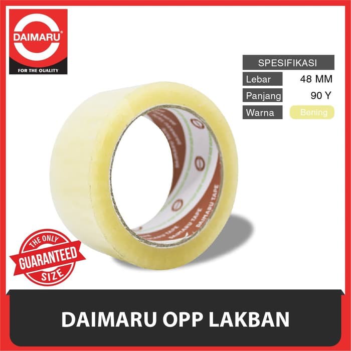 Jual Daimaru OPP Lakban Bening 48 mm x 90 Yard | Shopee Indonesia