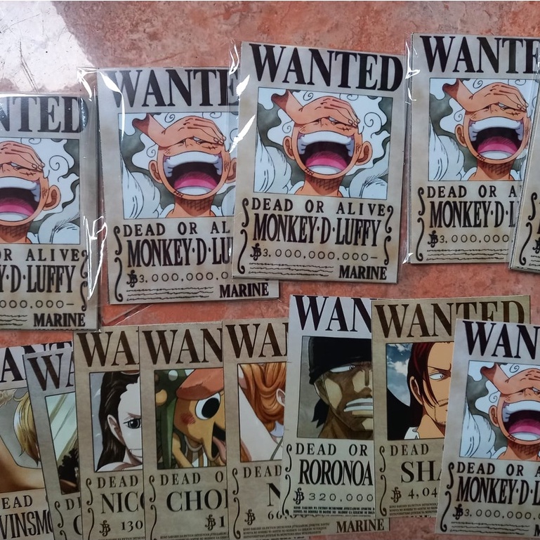 Jual POSTER AESTHETIC BOUNTY ONE PIECE WANTED BURONAN 1 SET | HIASAN ...