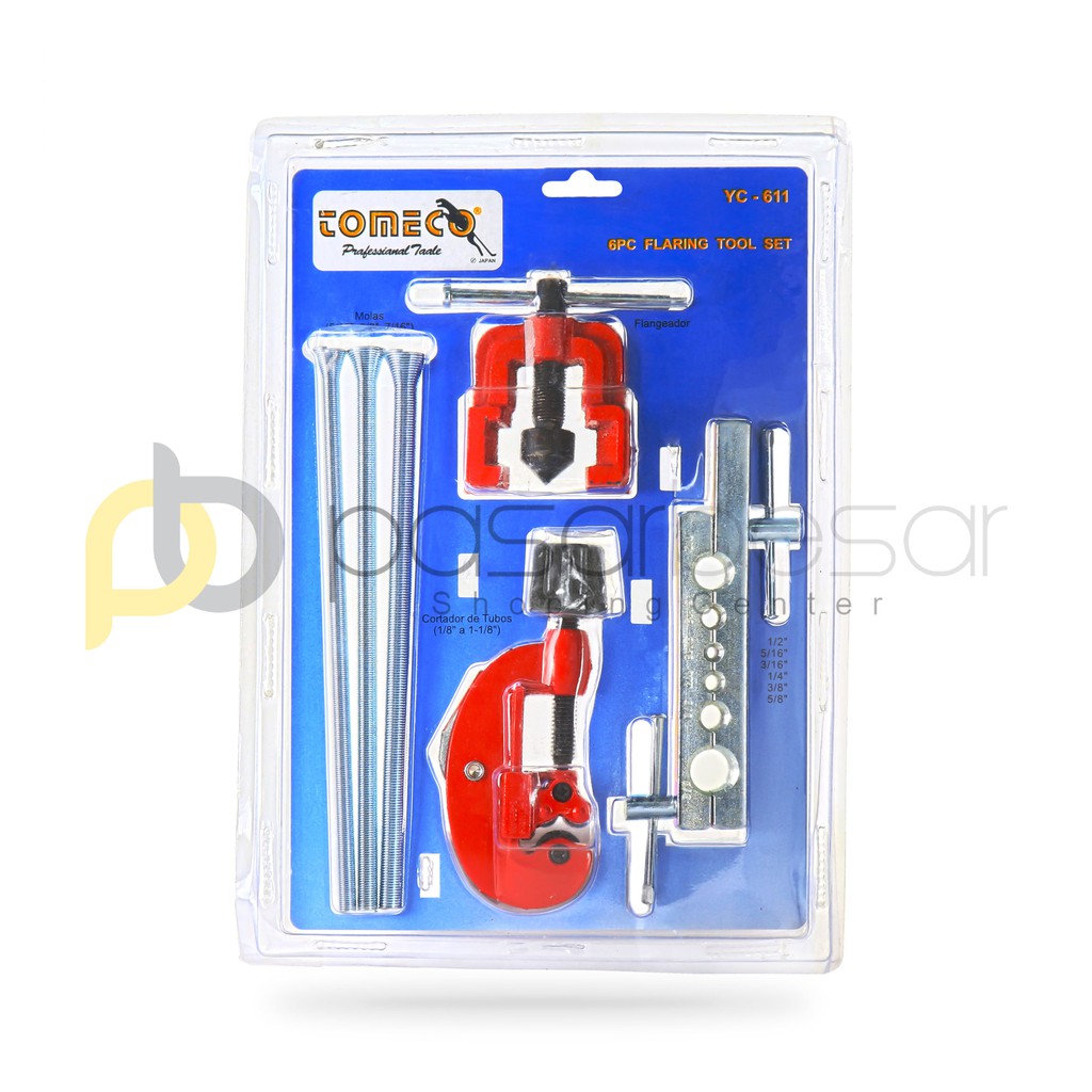 Jual Tubing Cutter Flaring Tool - Swaging Set 6Pcs Alat Pengembang Pipa ...