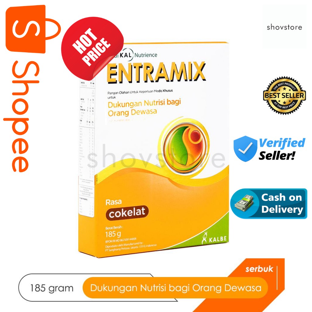 Jual Entramix Malnutrisi 185g Coklat & Vanila Nutrisi Makanan Diet ...