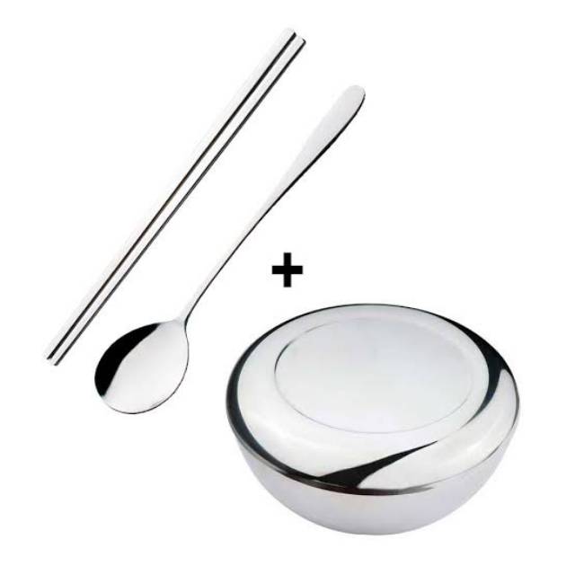 Jual Paket Mangkok korea/korean rice bowl + sendok korea/sujeo/korean ...