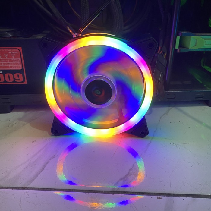 Jual Fan Casing XBT Thunder RGB Auto Fan Casing 12CM Double RING LED ...