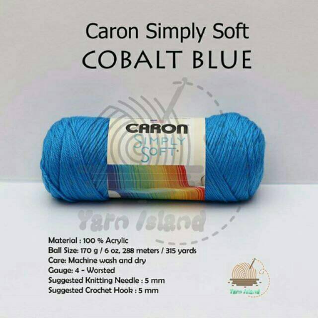 Jual Benang Rajut Caron simply soft Cobalt blue | Shopee Indonesia