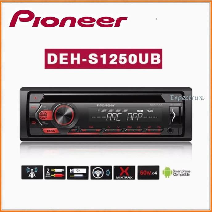 Jual Pioneer DEH-S1250UB Tape Mobil DEHS1250UB Single Din Head Unit Audio | Shopee Indonesia